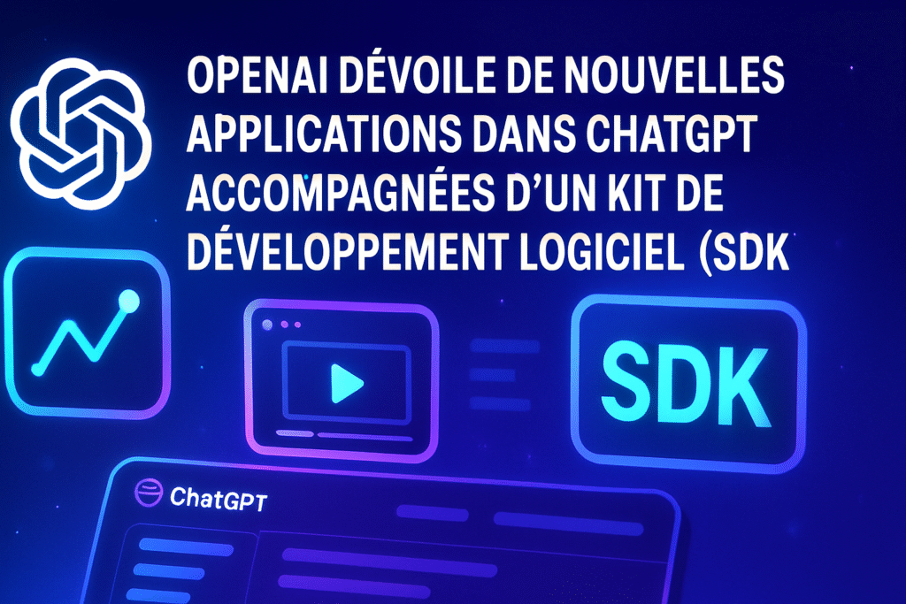 OpenAI révolutionne ChatGPT : nouvelles applis et lancement d’un SDK