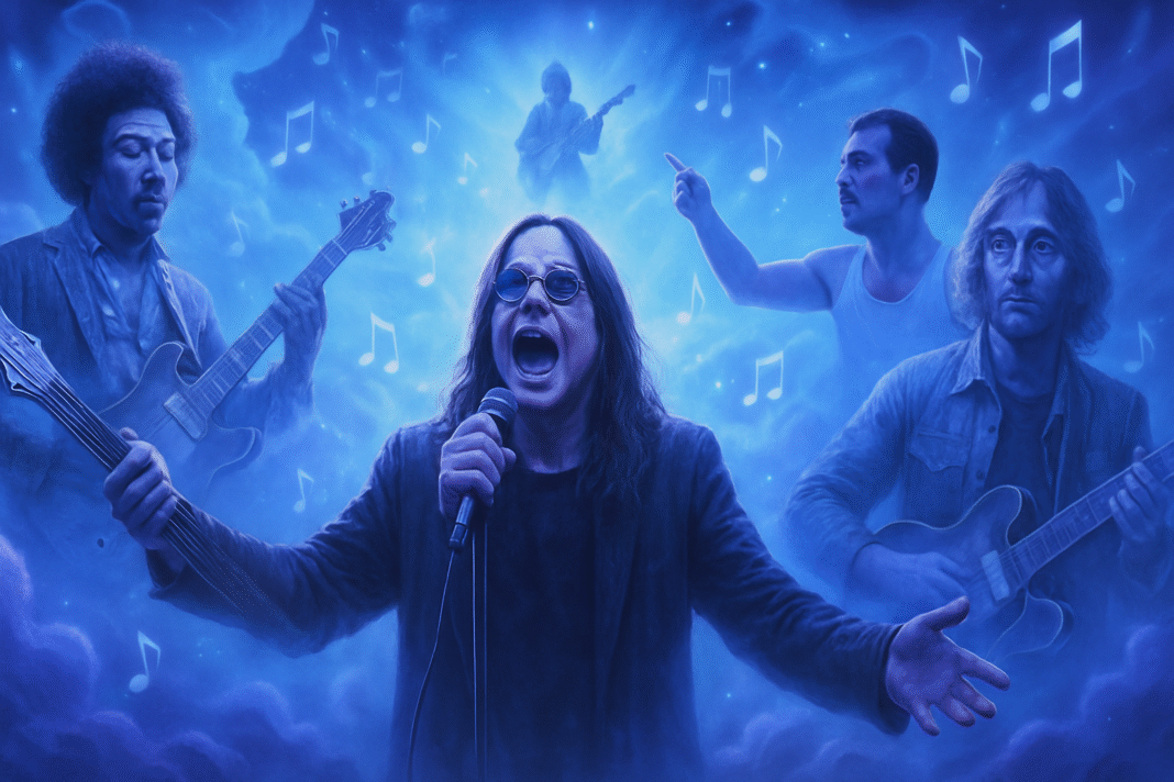 Rod Stewart und KI: Ozzy Osbourne im Rockhimmel