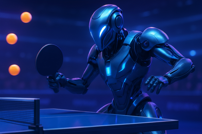 A ping-pong robot: returns balls with incredible precision
